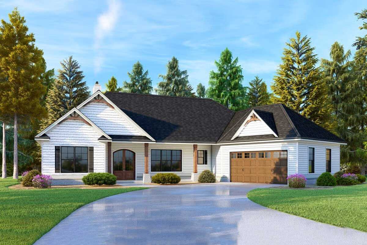 3-Bedroom Craftsman House with Split Bedrooms (Floor Plans) - TheCostGuys