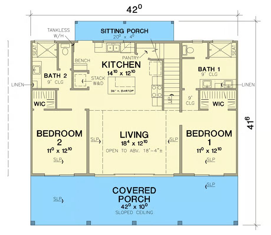 2-Bedroom Modern A-Frame Cabin with Vaulted Porch and Open Loft Living ...