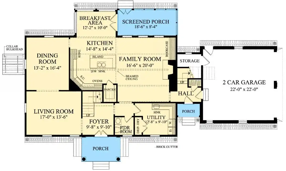 4-Bedroom Attractive Colonial Home (Floor Plans) - TheCostGuys