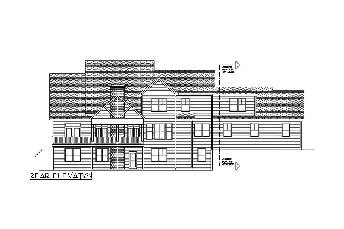 5-Bedroom Traditional Home with 3-Car Angled Garage - 3758 Sq Ft (Floor ...