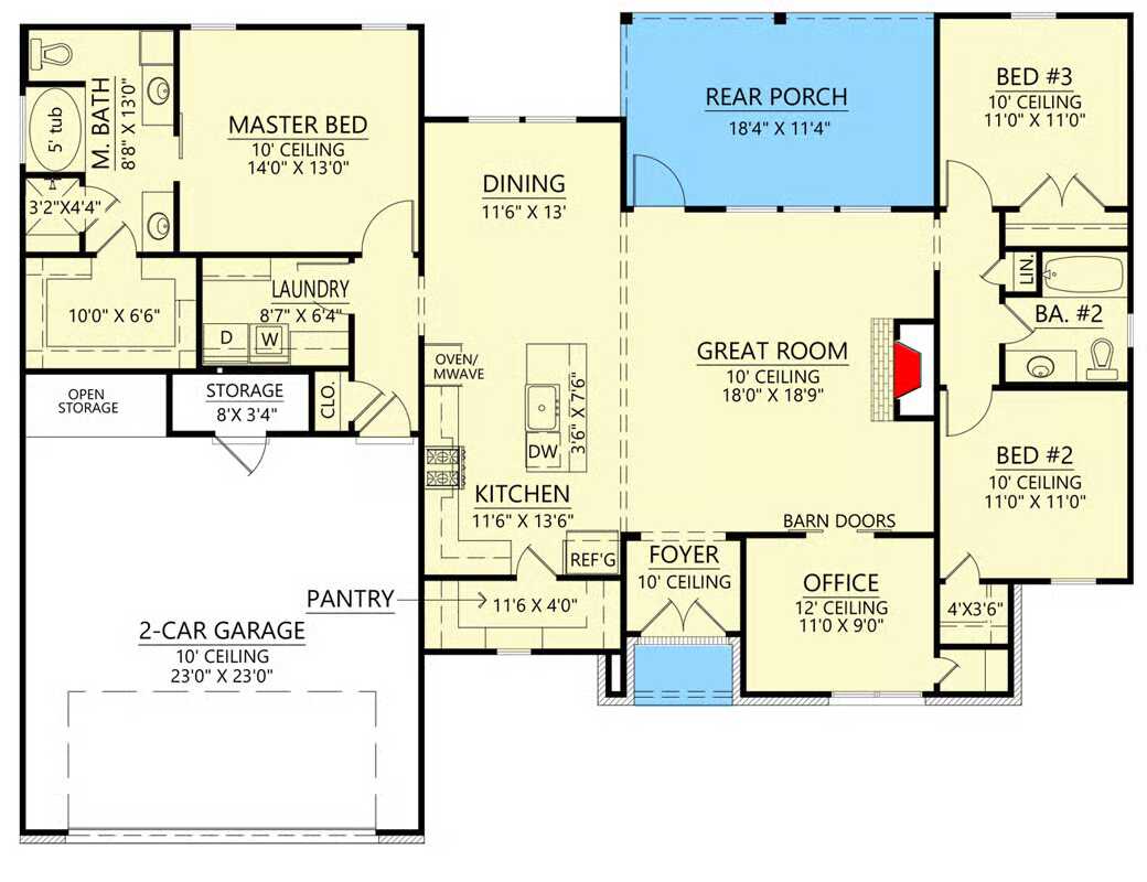 3-Bedroom Modern Acadian House Under 2000 Square Feet (Floor Plans ...