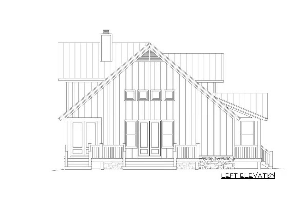 3-Bedroom Backwoods House with Attached 1-Car Garage (Floor Plans ...