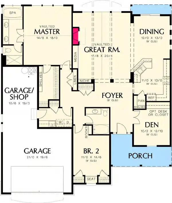 2-Bedroom Two Car Garage Cottage (Floor Plans) - TheCostGuys