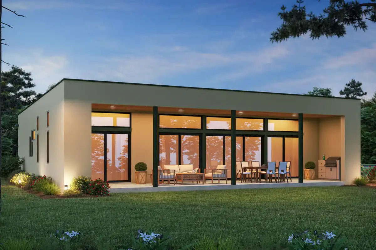 3-Bedroom Contemporary Home with Main Level Master and Outdoor Kitchen ...