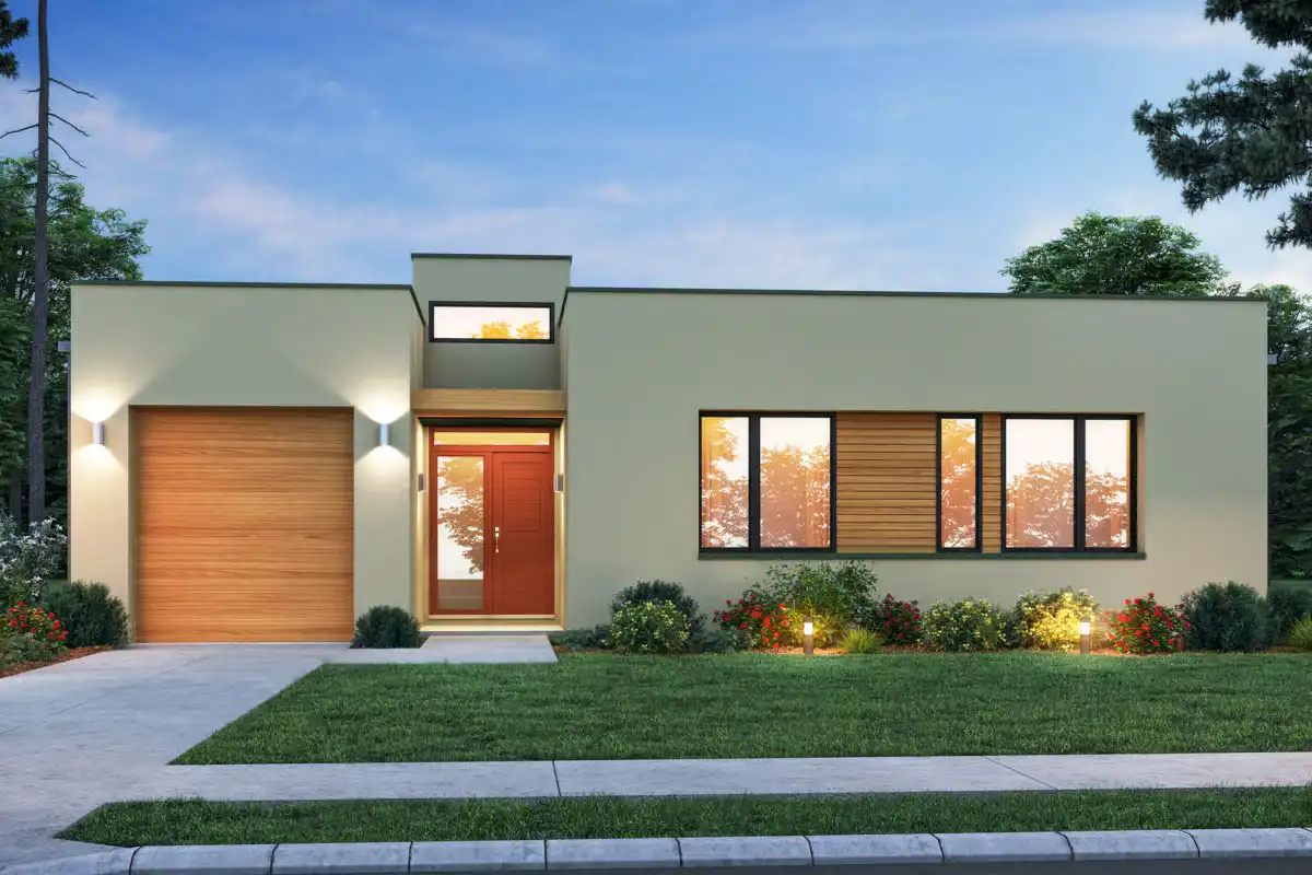 3-Bedroom Contemporary Home with Main Level Master and Outdoor Kitchen ...