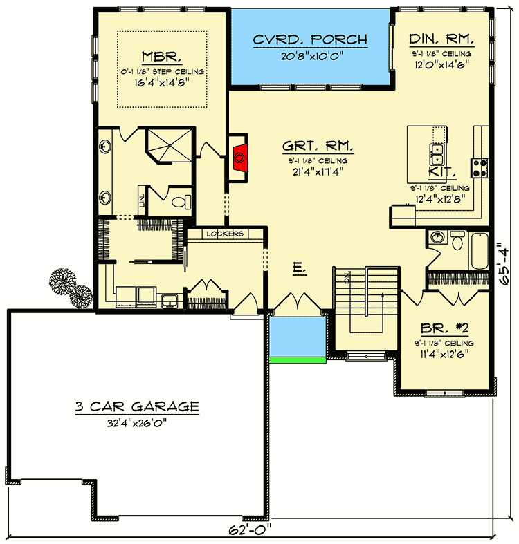 2-Bedroom Contemporary Ranch House (Floor Plans) - TheCostGuys