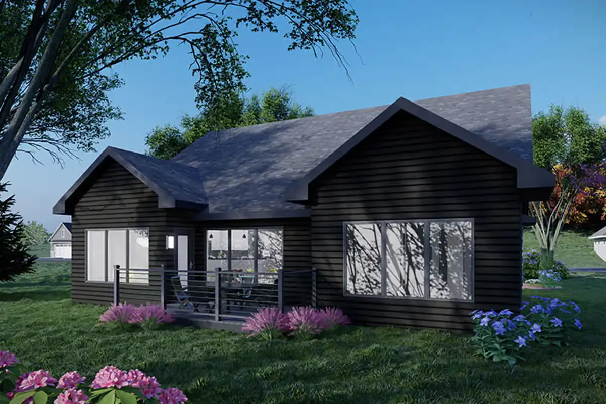 2-Bedroom Modern Ranch House with 3-Car Garage - 1569 Sq Ft (Floor ...