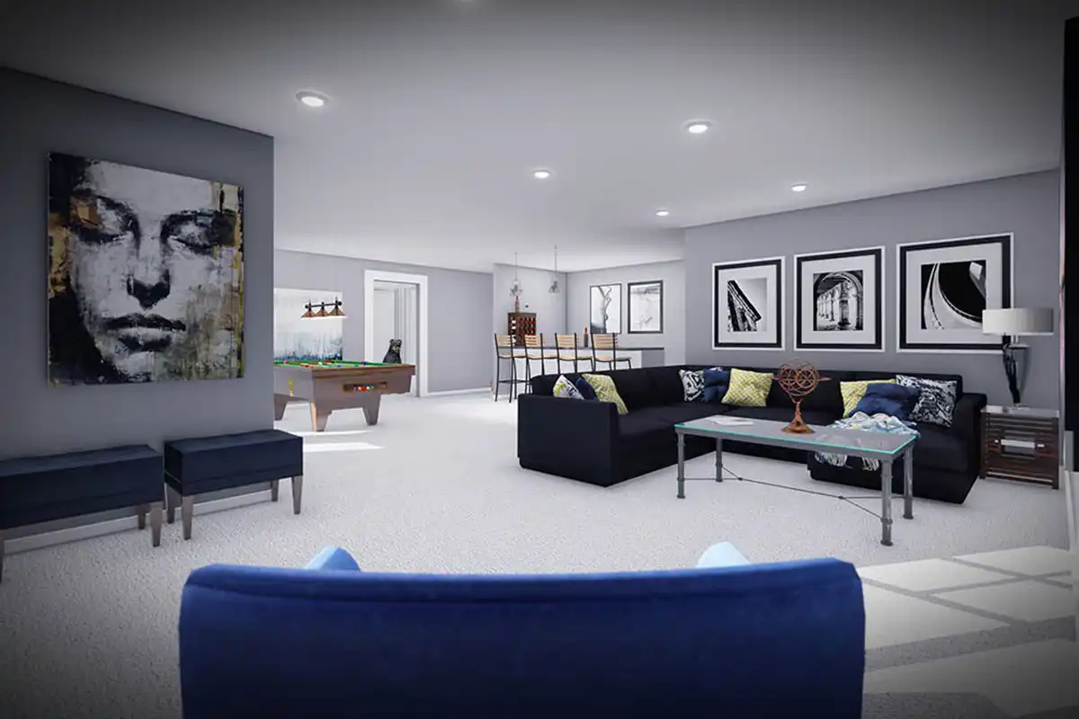 2-Bedroom Modern Ranch House with 3-Car Garage - 1569 Sq Ft (Floor ...