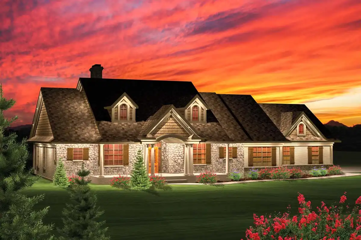 Bedroom Rambling Ranch House (Floor Plans) - TheCostGuys