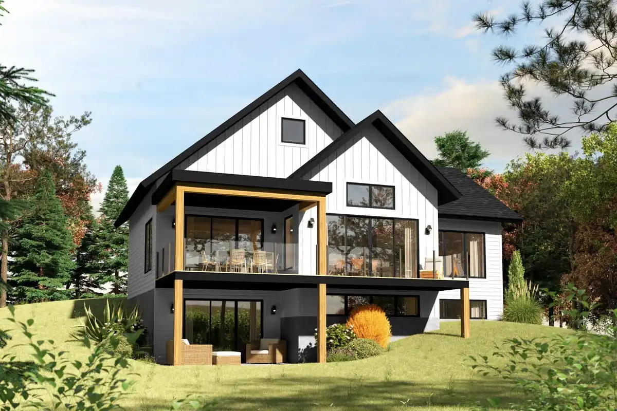 New American Country House with Optional Basement - 1245 Sq Ft (Floor ...